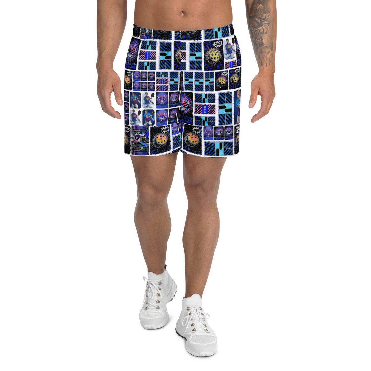 "Pickleball Comic Strip" Men's Pickleball Shorts – Quick-Drying, Breat ...